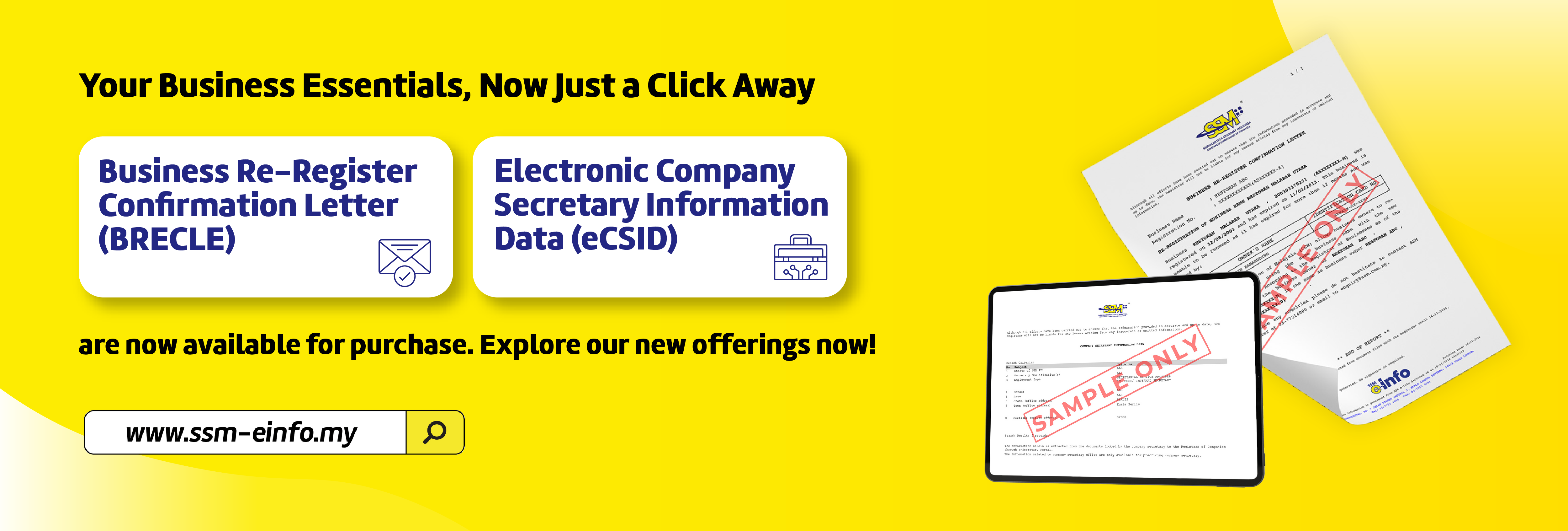 SSM e-Info - Official and Authorised Service Portal